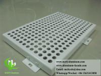 China Powder Coated Perforated Aluminum Panel 1200x2400mm CNC Laser Cut Architectural Metal Panel for sale