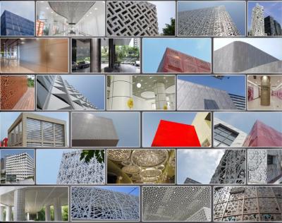 China 3mm Thick Aluminum Perforated Panel with PVDF Paint for Customizable Facade Cladding for sale