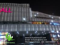 China 2mm Thickness Powder Coated Aluminum Perforated Panel for Facade Privacy Screen with Customizable Patterns for sale