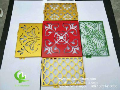 China Powder Coated Aluminum Facade Panel with CNC Turret Punching and Custom RAL Colors for Building Cladding for sale