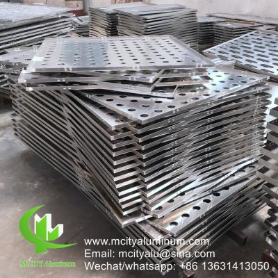 China Powder Coated Perforated Aluminum Panel with Customizable RAL Colors and CNC Turret Punching for Facade Cladding for sale