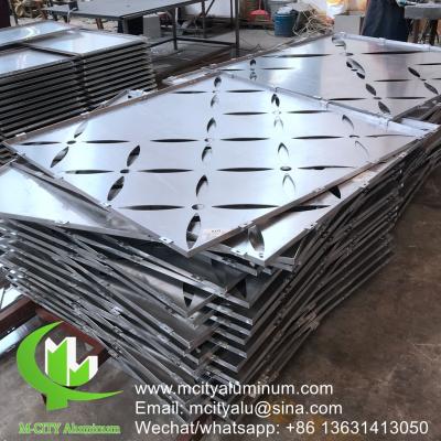 China 1000x2000mm Powder Coated CNC Laser Cut Perforated Aluminum Facade Panel for Building Wall Cladding for sale