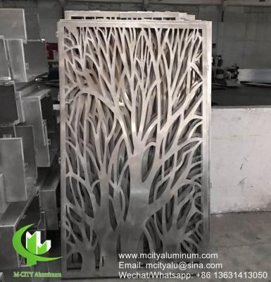 China Powder Coated Aluminum Perforated Screen with 3mm Metal Sheet and Customizable Tree Pattern Design for sale