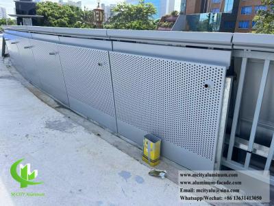 China CNC Metal Screen Aluminum Perforated Sheet with Powder Coated Surface and Laser Cut Design for Customizable Size Facade for sale