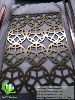 China Laser Cut Aluminum Panel Perforated Metal Screen with Aluminum Alloy Powder Coated Finish in 1200x2400mm Size for sale