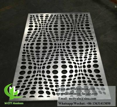 China Powder Coated Perforated Metal Sheet Aluminum Facade Panel 1200x2400mm with Customizable RAL Colors for sale