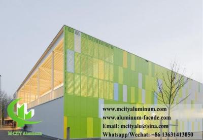 China Powder Coated Aluminum Facade Panel 1200x2400mm CNC Engraved Perforated Metal Screen for Architectural Cladding for sale