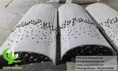 China Laser Cut Pattern Aluminum Column Cladding with Powder Coated Finish in Customizable RAL Colors for sale
