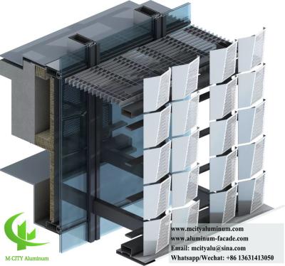 China Perforated Aluminum Facade Panel with PVDF Paint and Custom RAL Colors for Laser Cutting Cladding for sale