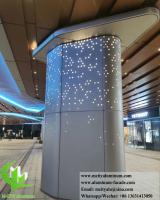 China Laser Cut Aluminum Column Cladding with Powder Coated Finish and Customizable RAL Colors for sale
