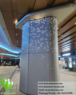 China Laser Cut Aluminum Column Cladding with Powder Coated Finish and Customizable RAL Colors for sale
