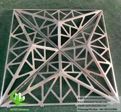 China 3D Metal Facade with Laser Cut Pattern and PVDF Durable Coating Customizable Aluminum Cladding for sale