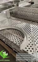 China CNC Cutting Perforated Aluminum Facade Panel with PVDF Coating in 1200x2400mm Size for sale