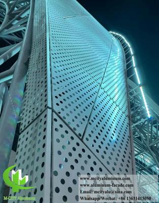 China CNC Punching Perforated Aluminum Panel with PVDF Durable Coating for Facade Cladding in 1200x2400mm for sale