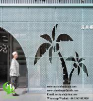 China 1200x2400mm Powder Coated CNC Laser Cut Perforated Aluminum Facade Cladding Panel for sale