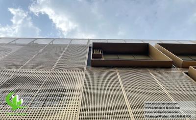 China Powder Coated Perforated Aluminum Panel with Laser Cut Design for Customizable Facade Cladding for sale