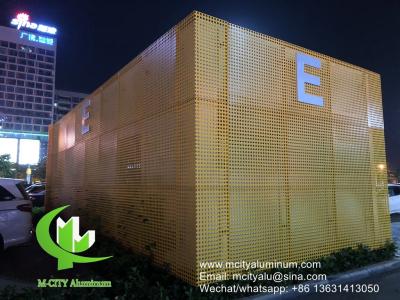 China Powder Coated Perforated Aluminum Panel with Customizable RAL Colors and CNC Turret Punching for Facade Cladding for sale
