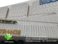 China Powder Coated Perforated Aluminum Facade Panel with Customizable RAL Colors and CNC Turret Punching for Exterior Wall Cladding for sale