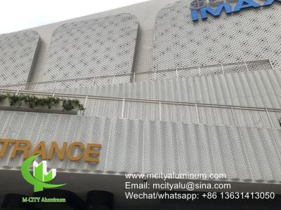 China Powder Coated Perforated Aluminum Facade Panel with Customizable RAL Colors and CNC Turret Punching for Exterior Wall Cladding for sale