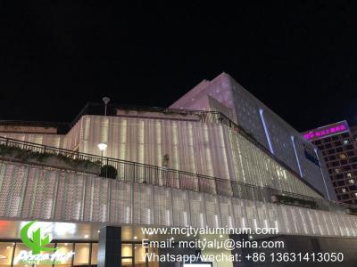 China Powder Coated Perforated Aluminum Panel with Custom RAL Colors and CNC Turret Punching for Facade Cladding for sale