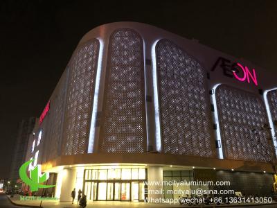 China 3mm Powder Coated Perforated Aluminum Panel with Round Hole Pattern for Facade and Wall Cladding for sale