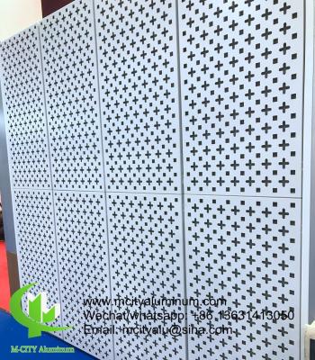 China Powder Coated Perforated Aluminum Panel with Custom RAL Colors and CNC Turret Punching for Facade Cladding for sale