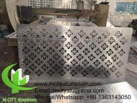 China Powder Coated Perforated Aluminum Facade Panel with Custom RAL Colors and Laser Cut Design for sale