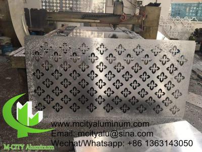 China Powder Coated Perforated Aluminum Facade Panel with Custom RAL Colors and Laser Cut Design for sale