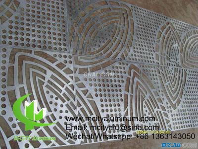 China Powder Coated Perforated Aluminum Facade Panel with Custom RAL Colors and CNC Turret Punching for Architectural Cladding for sale