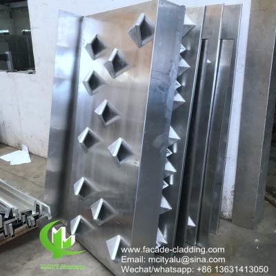 China Powder Coated Perforated Aluminum Facade Panel with Customizable RAL Colors and CNC Turret Punching for Building Decoration for sale