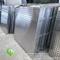 China Powder Coated Perforated Aluminum Panel with Laser Cut Round Holes and Custom RAL Colors for Facade Cladding for sale