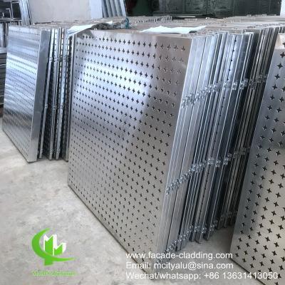China Powder Coated Perforated Aluminum Panel with Laser Cut Round Holes and Custom RAL Colors for Facade Cladding for sale