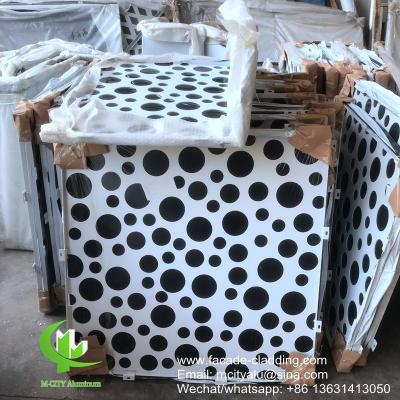 China Laser Cut Perforated Aluminum Panel with Powder Coated Finish and Customizable Patterns for Facade Cladding for sale