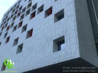 China Custom Art Patterns Perforated Aluminum Cladding with Powder Coated Surface for Architectural Facade in 1000x2000mm Standard Size for sale