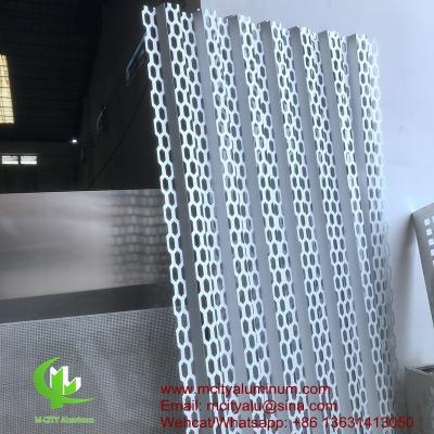 China PVDF Paint Perforated Aluminum Panel with Customizable Patterns for Facade Cladding in 1000x2000mm Size for sale