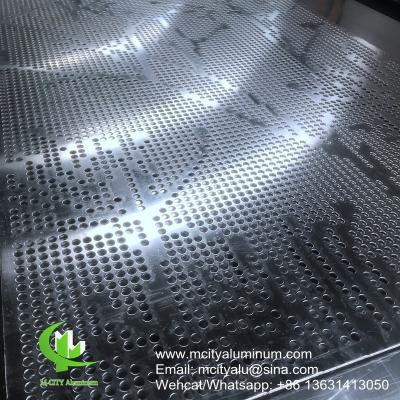 China PVDF Paint Custom Patterns Perforated Aluminum Panel 1000x2000mm for Facade Cladding for sale