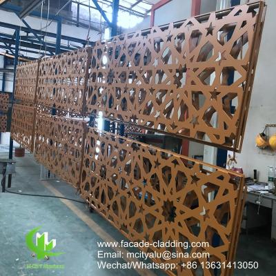 China Powder Coated Perforated Aluminum Facade Panel with Custom RAL Colors and Laser Cut Patterns for Building Cladding for sale