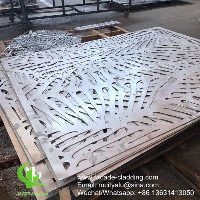 China Powder Coated Laser Cut Perforated Aluminum Panel for Facade Cladding in Custom RAL Colors for sale