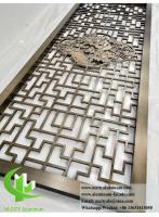 China 10mm Thickness Powder Coated Aluminum Screen Panel with Laser Cut Pattern in Custom RAL Color for sale