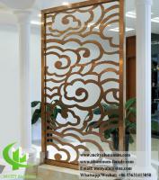 China 10mm Thick Powder Coated Architectural Metal Screen with Custom RAL Color Laser Cut Aluminum Panel for sale