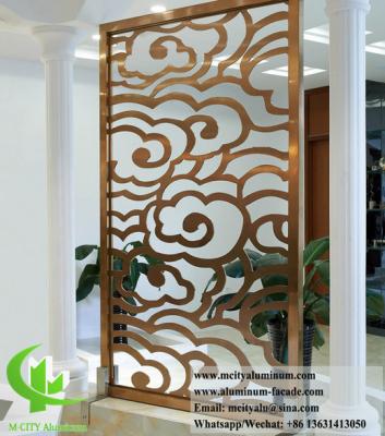 China 10mm Thick Powder Coated Architectural Metal Screen with Custom RAL Color Laser Cut Aluminum Panel for sale