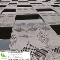 China PVDF Coated Perforated Aluminum Facade Panel with Customizable RAL Colors and 1000x2000mm Standard Size for sale