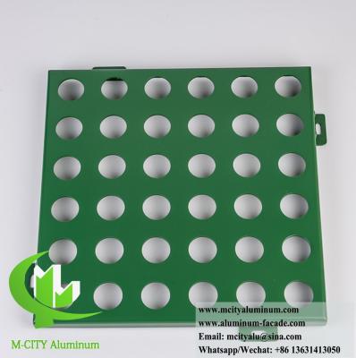 China Customized Dimensions Powder Coated Perforated Aluminum Facade Panel with 1600x4000mm Max Size for Architectural Cladding for sale