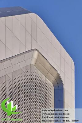 China Customizable 3D Design Perforated CNC Engraving Powder Coated Aluminum Facade Cladding Panel for sale
