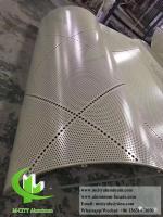 China Customized Dimensions Powder Coated Perforated Aluminum Facade Panel with CNC Laser Cutting for Architectural Cladding for sale