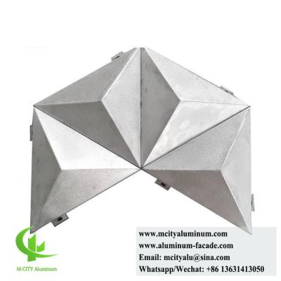 China 3D Metal Facade Panel with Powder Coated Finish and Customizable RAL Colors via CNC Laser Cutting for sale