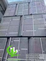 China Powder Coated Perforated Metal Facade with Custom RAL Colors and 1000x2000mm Aluminum Wall Cladding for sale