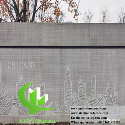 China Powder Coated Perforated Aluminum Facade Panel with Customizable RAL Colors and 3mm Thickness for Outdoor Use for sale