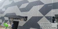 China Customizable Colors And Powder Coated Finish Perforated Aluminum Panel For Building Facade Cladding In 1200x2400mm Size for sale