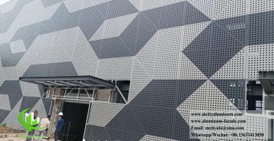 China Customizable Colors And Powder Coated Finish Perforated Aluminum Panel For Building Facade Cladding In 1200x2400mm Size for sale